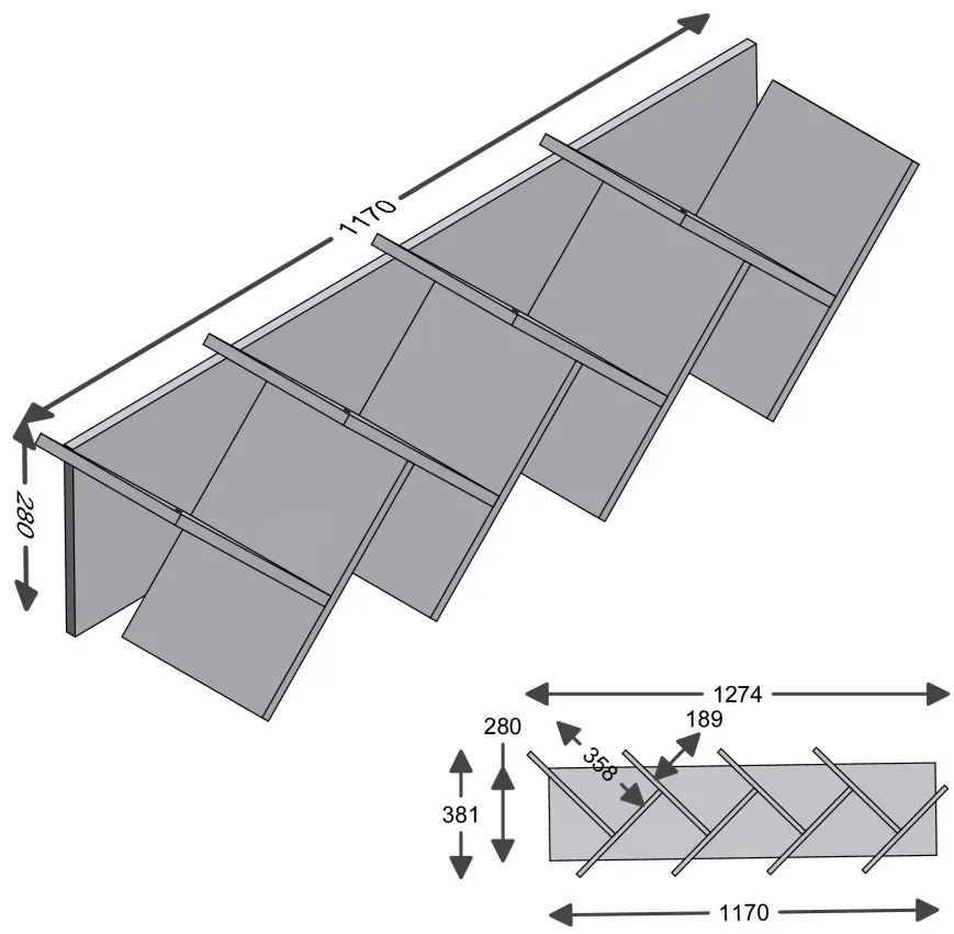 Nástěnný regál Büchen, dub sonoma