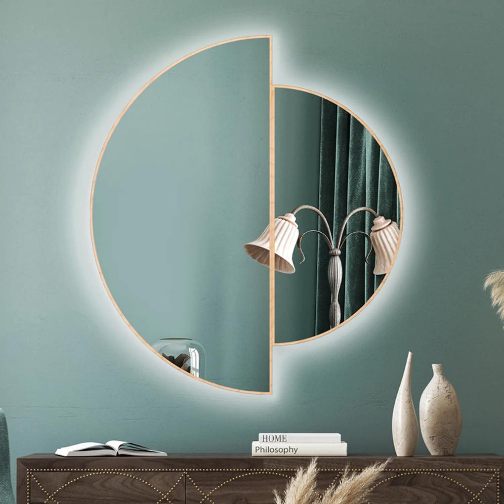 Zrcadlo Naseo Wood LED Rozměr: 100 x 110 cm