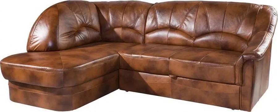 Casarredo - Komfort nábytek Rohová sedací souprava JOLANA, rozkládací s úložným prostorem, kůže/ekokůže | Umístění rohu: roh na levé straně,potah: kůže Magnolia