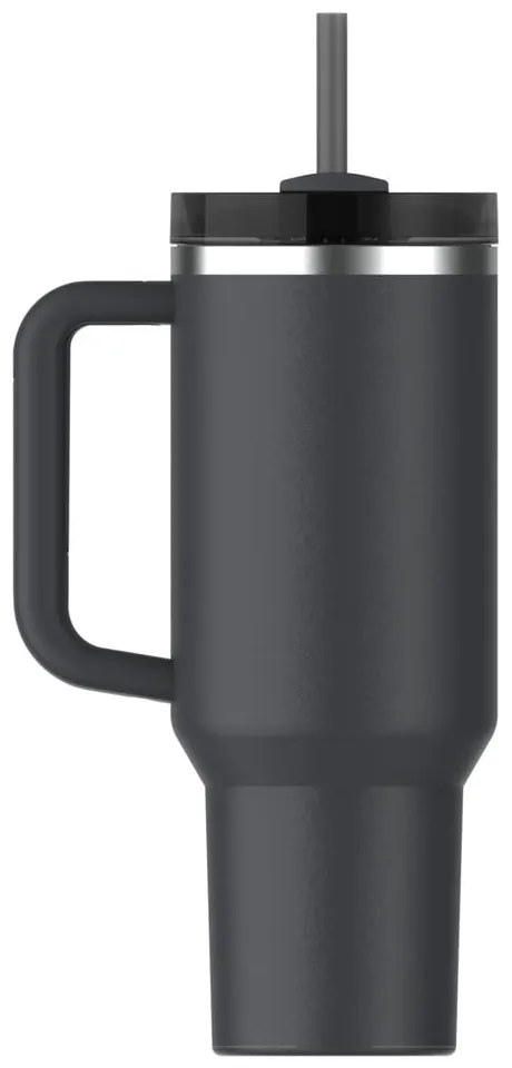 Černá termoska s brčkem z nerezové oceli 1,18 l Quencher H2.0 FlowState Tumbler Black – Stanley