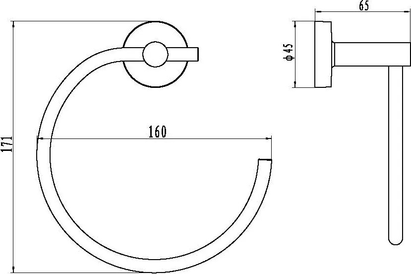 Novaservis - Lichoběžníkový držák ručníků Mephisto chrom, 6803,0