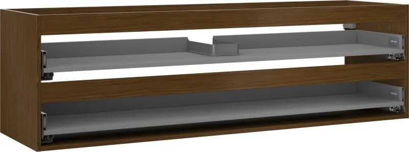 Mexen Box-A, závěsná skříňka 160 cm, 2 zásuvky, ořech, 91AX0-1600-470-2-86