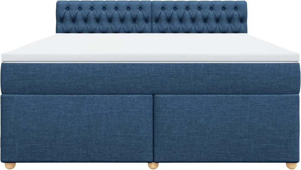 Box spring postel s matrací modrá 180x200 cm textil 3286772