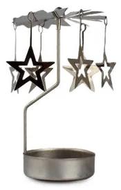 Kovové andělské zvonění s hvězdičkami, stříbrná