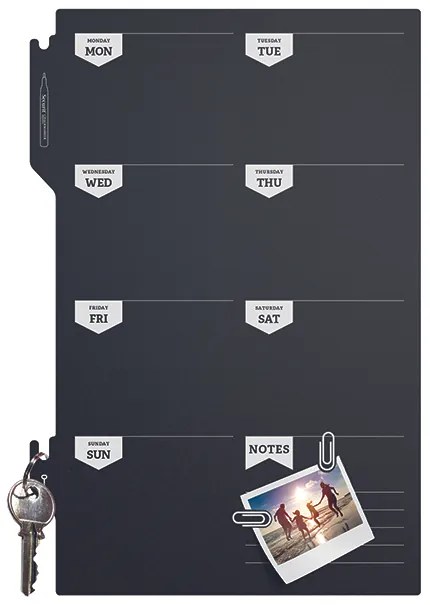 Popisovací týděnní plánovací tabule 30x45 cm s popisovačem a připevň. páskami., FB-PLAN