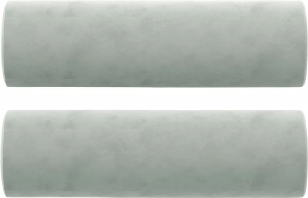 2místná pohovka s polštáři světle šedá 120 cm samet 3200871