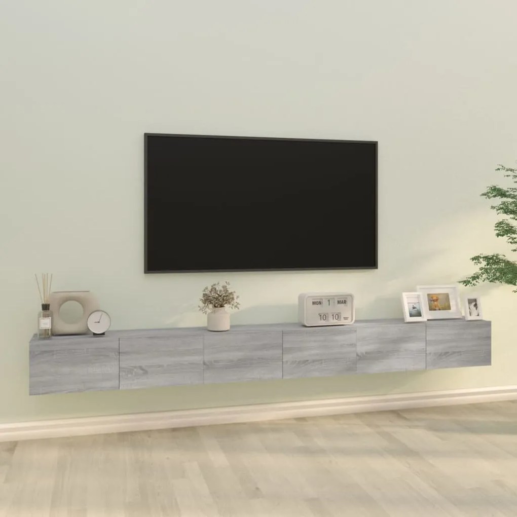 3dílný set TV skříněk šedý sonoma kompozitní dřevo 3114484