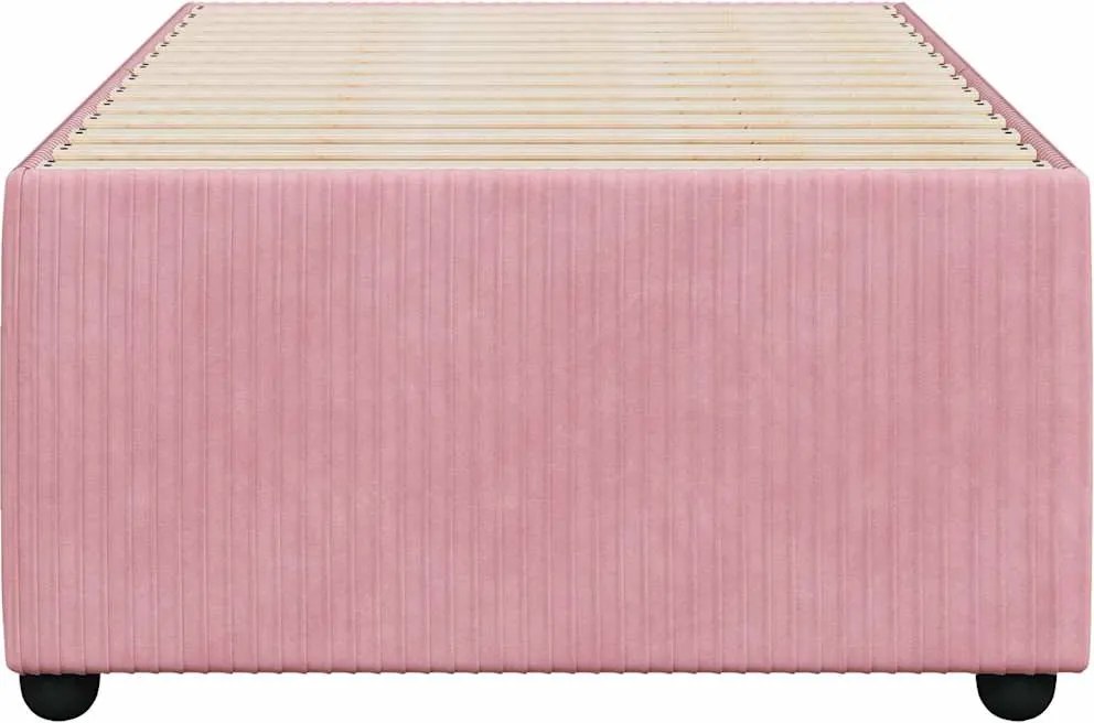 Rám postele růžový 80 x 200 cm samet 3284975