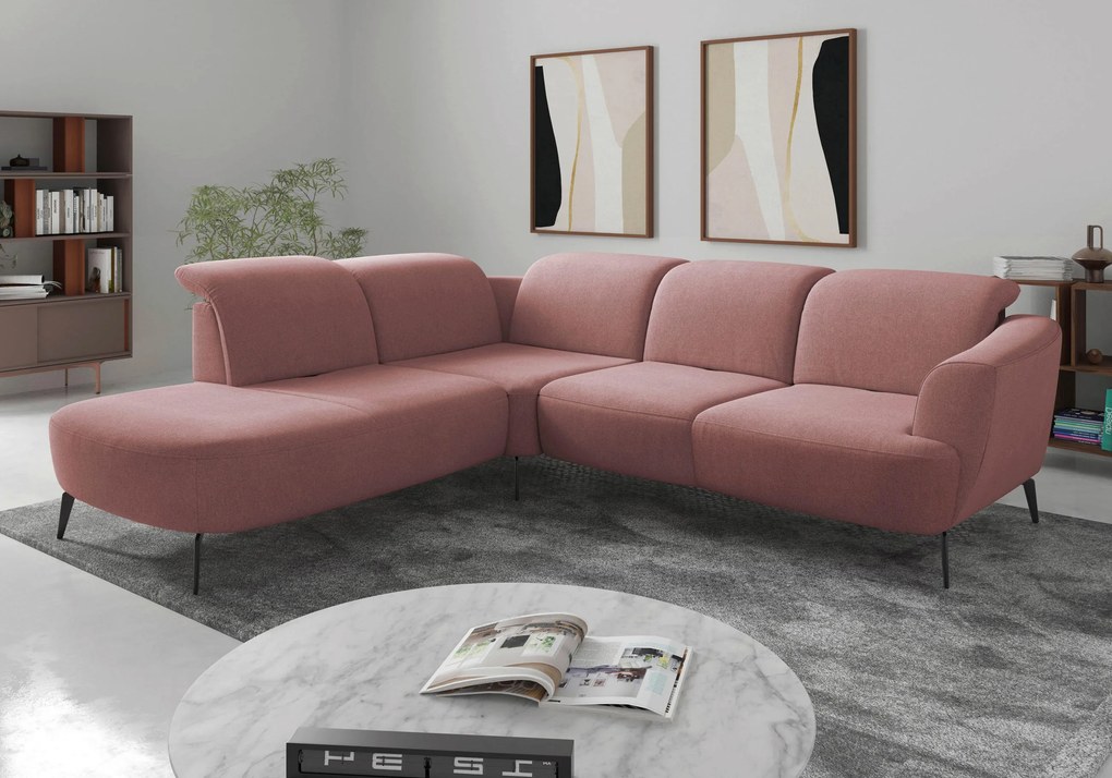 XXXLutz ROHOVÁ SEDAČKA, textil, starorůžová Sit & More - Sedací soupravy - 00014401852Q