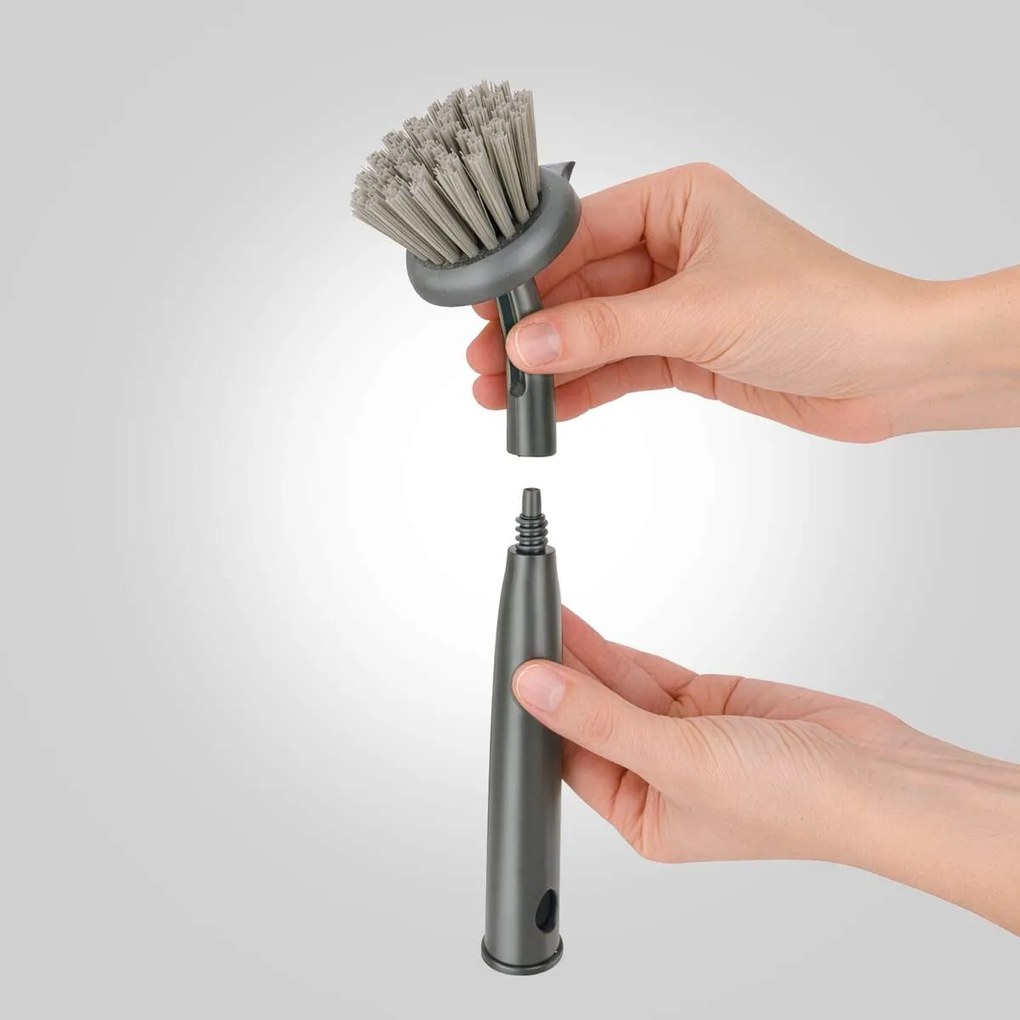 METALTEX Sada 3 kartáčů na nádobí a sklenice - BRUSH UP (1x násada + 3x hlavice)