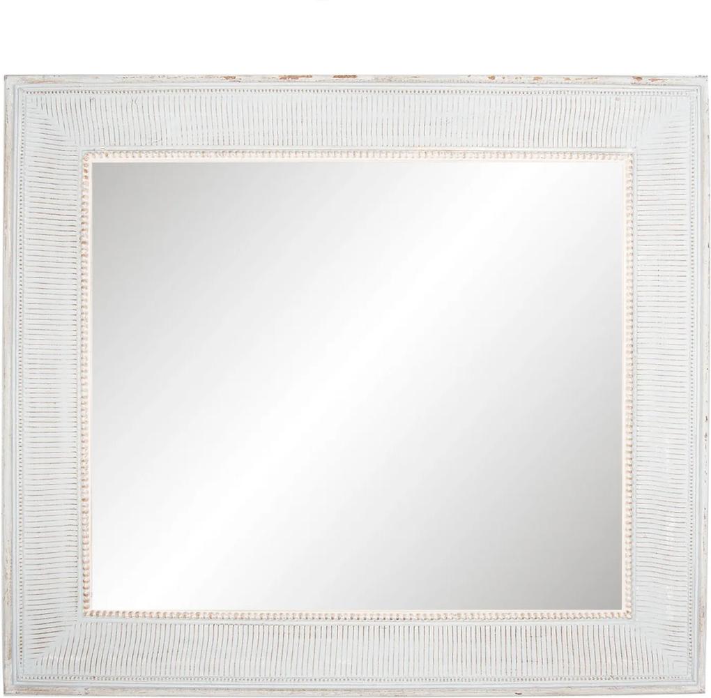 Velké nástěnné zrcadlo v dřevěném rámu s patinou - 80*90*5 cm Clayre & Eef