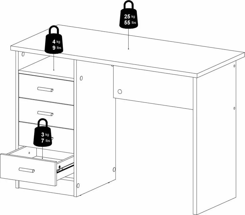 FALCO Psací stůl Felix 146 dub sonoma