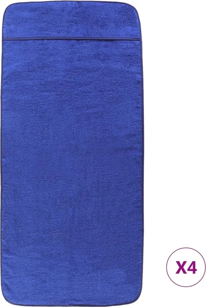 Plážové osušky 4 ks královsky modré 60 x 135 cm textil 400 GSM 3157058