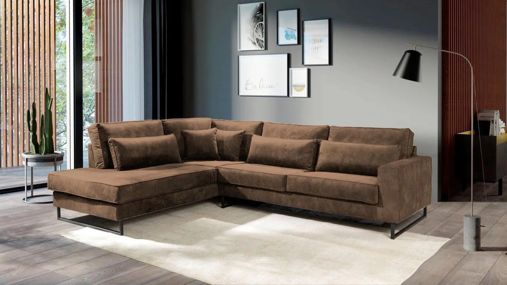 XXXLutz ROHOVÁ SEDAČKA, textil, kompozitní dřevo, světle hnědá MID.YOU - Sedací soupravy - 000694010024