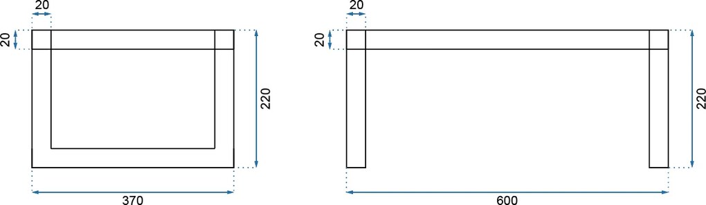 Rea, Konglomerátové umyvadlo na desku REA GOYA - matné černé 60CM + konzole, KPL-U8779