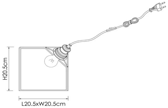 Lucide 10518/20/60 - Stolní lampa DAVOS 1xE27/60W/230V