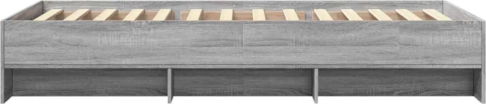 Rám postele šedý sonoma 100 x 200 cm kompozitní dřevo 3295672