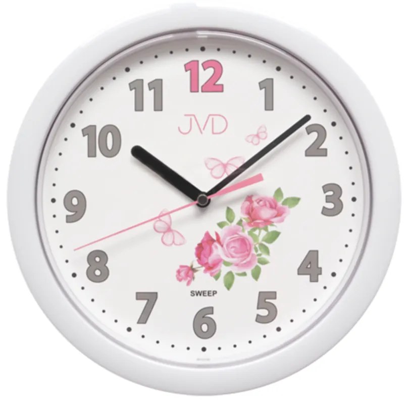 JVD Nástěnné bílé hodiny JVD HP612.D1