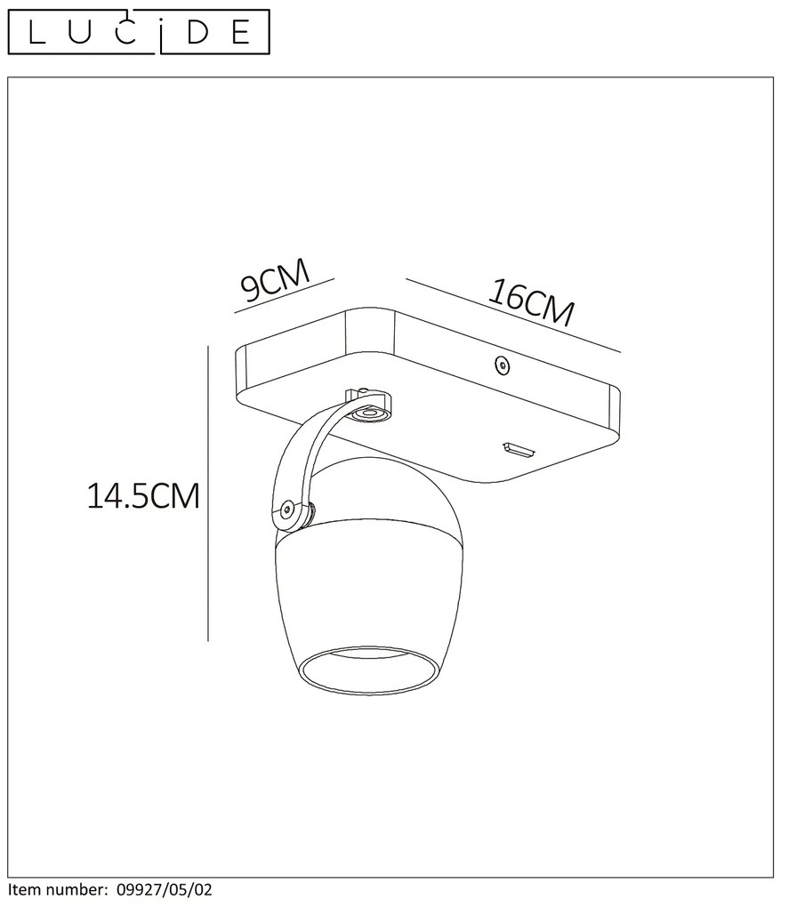 LUCIDE Nástěnné svítidlo Preston Gold LED 1x5W/2200K/3000K