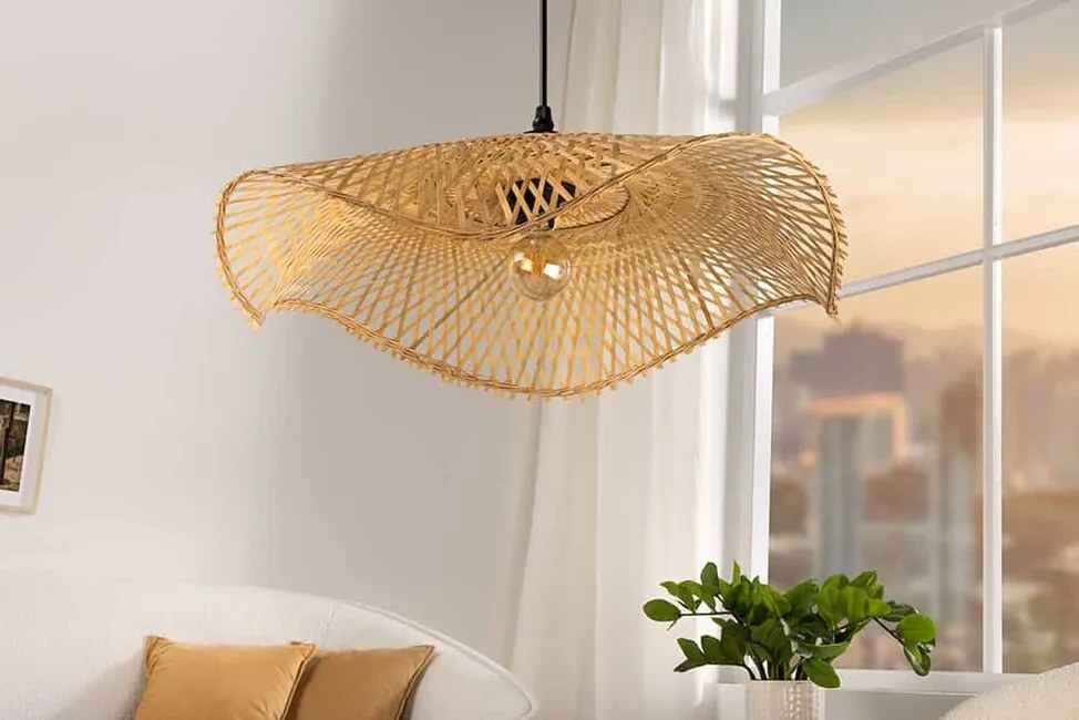 Designové závěsné svítidlo z přírodního bambusu Bamboo Natural 70cm