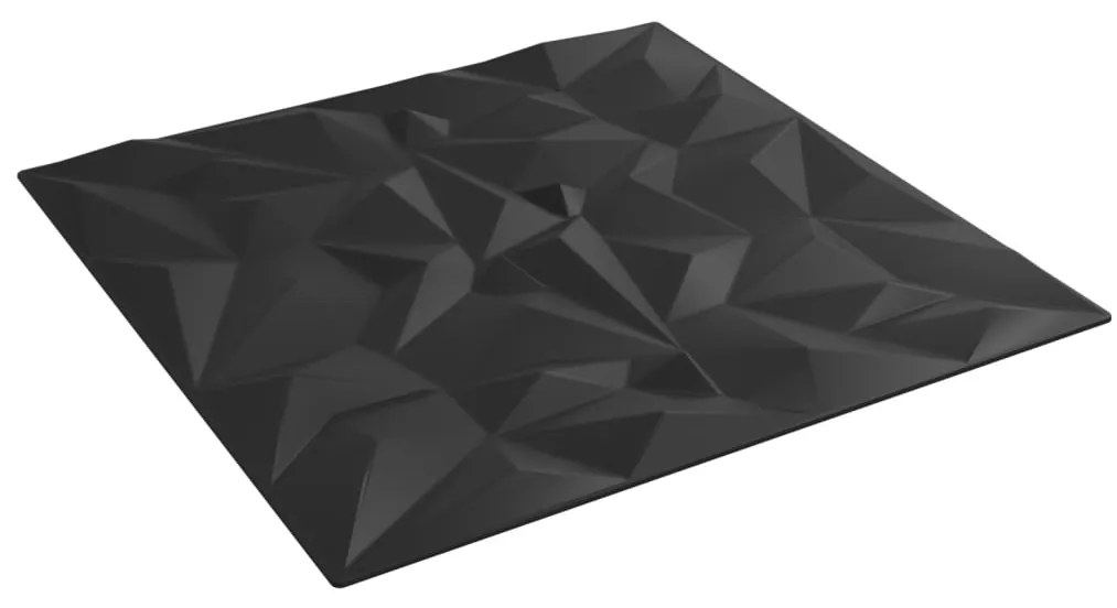Nástěnné panely 24 ks černé 50 x 50 cm XPS 6 m² ametyst - Default Title
