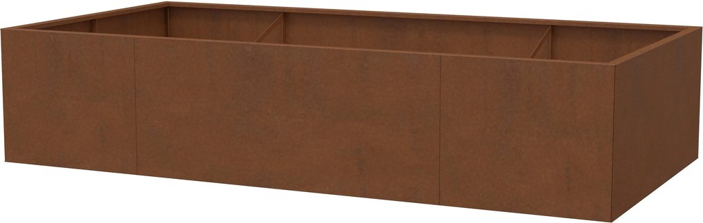 BestBerg Vyvýšený cortenový zahradní záhon  BBGR-860CT / 860 l / 200 x 100 x 43 cm / corten