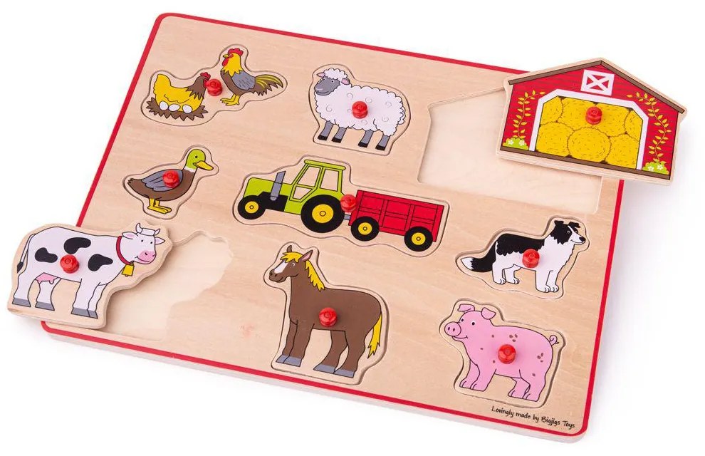 Bigjigs Toys Vkládací puzzle Farmářský statek