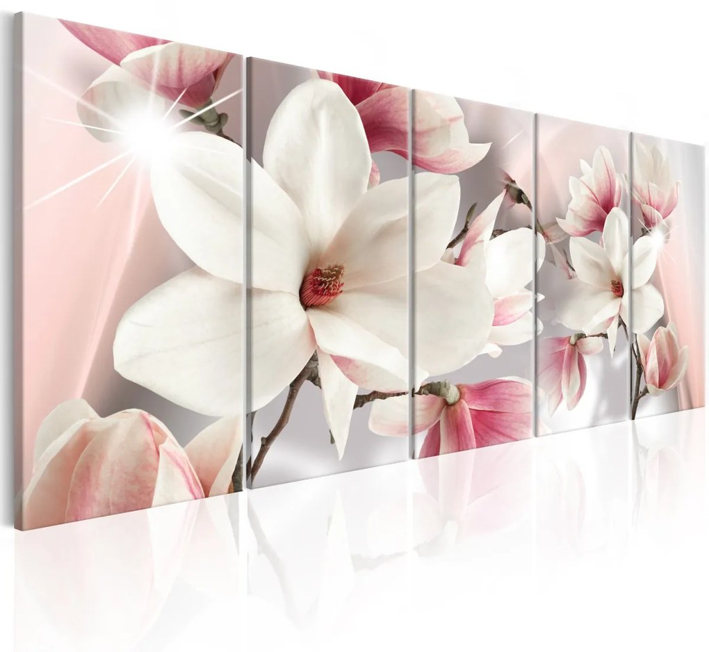 Obraz magnólie + háčky a hřebíčky ZDARMA Velikost (šířka x výška): 150x60 cm
