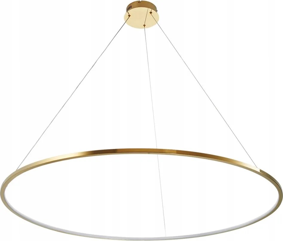Závěsná lampa Circle Slim 120 Led zlatá 120 cm