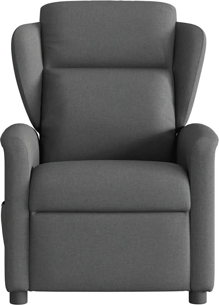 Elektrické masážní polohovací křeslo tmavě šedé textil 3303125