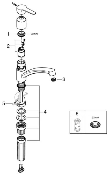 GROHE 31685000 - Dřezová baterie STARTECO lesklý chrom