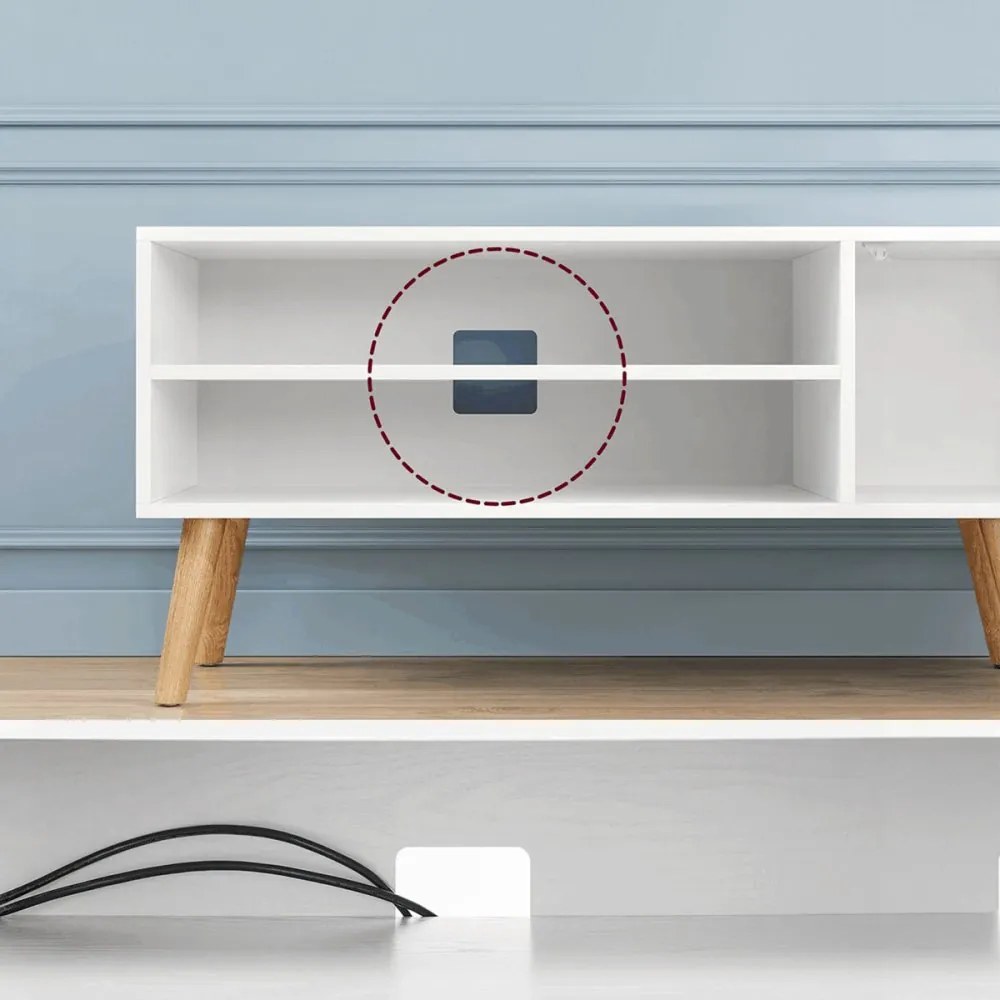 Konferenční stolek AKF-E1146 WT, mdf, bílá (120 x 40) cm