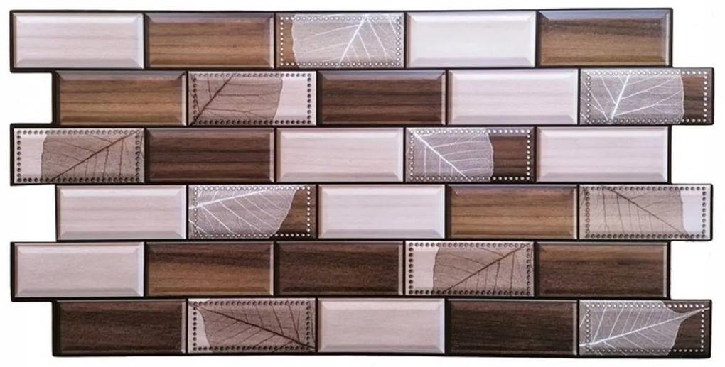 Wall Art Decor, PVC obkladové 3D panely Dřevěné špalky velké II.