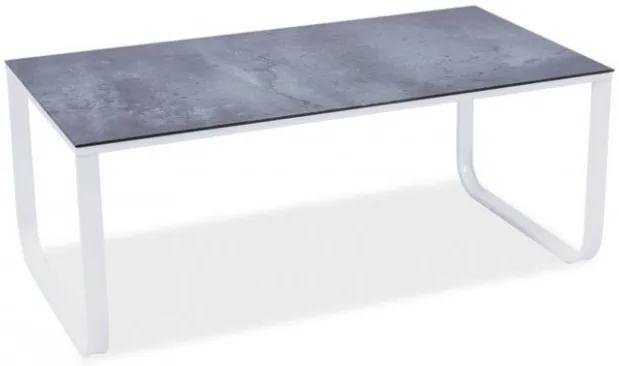 Konferenční stolek TAXI II - ŠEDÝ KÁMEN - bílý