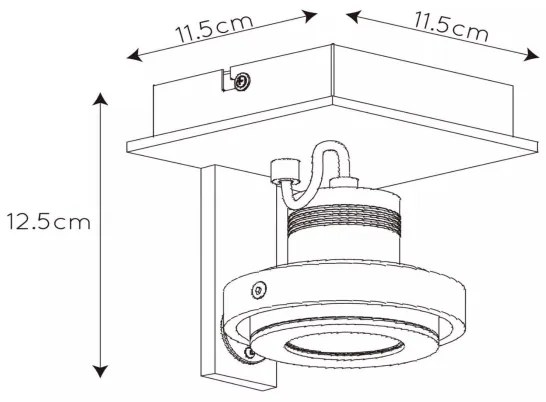 Lucide 17906/06/12 - LED Stmívatelné bodové svítidlo LANDA 1xGU10/5W/230V