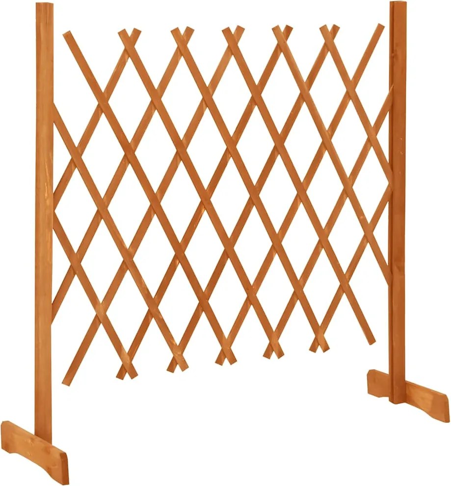 Zahradní trelážový plot oranžový 120 x 90 cm masivní jedle 314824