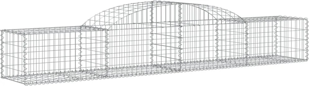 Klenuté gabionové koše 12 ks 300x50x40/60 cm pozinkované železo 3146657