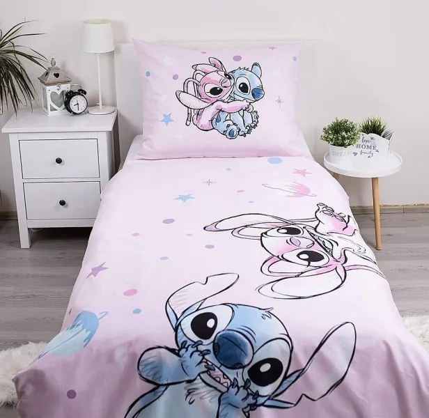 Jerry Fabrics Povlečení Lilo a Stitch Universe 140x200, 70x90 cm