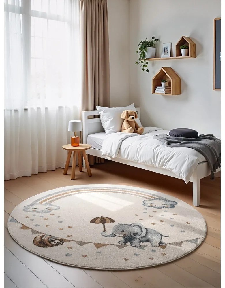 Krémový dětský koberec ø160 cm Walk like an Elephant Rainbow – Villeroy&Boch