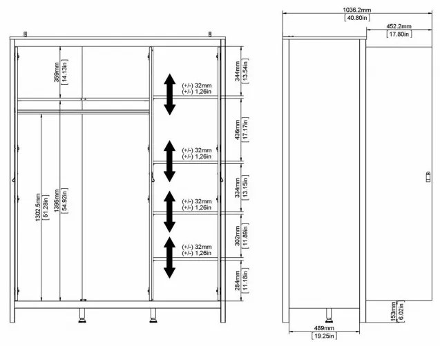 FALCO Skříň Cadiz 64 černá