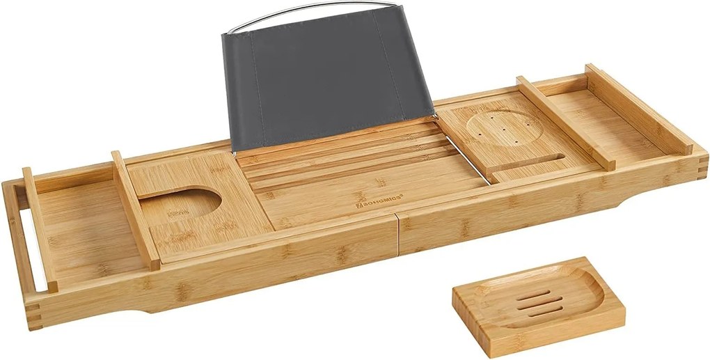 Bambusový tác na vanu, 75-109 cm
