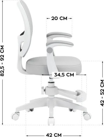 Dětská otočná židle Mark Adler Junior 3.1 Grey