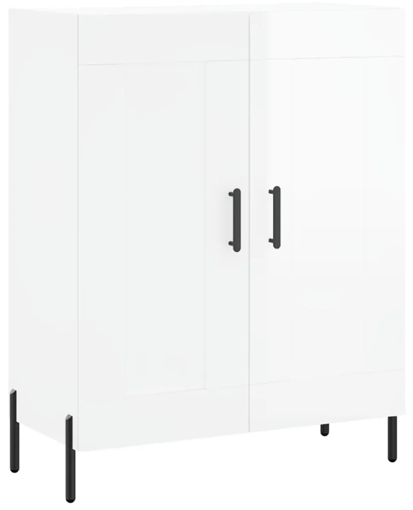 Skříň highboard lesklá bílá 69,5 x 34 x 180 cm kompozitní dřevo - Default Title