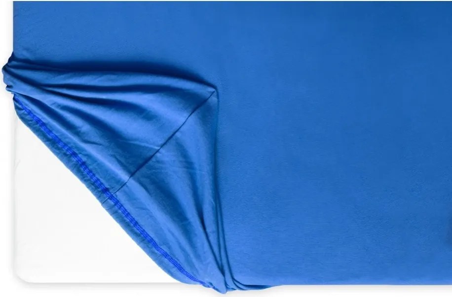 HEDDA Prostěradlo Jersey Lycra premium královsky modré rozměr: 200 x 220 cm