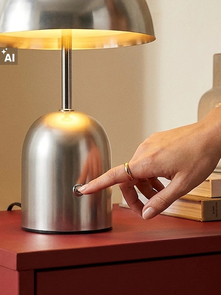Sinsay - LED stolní lampa ve tvaru houby - sříbrná