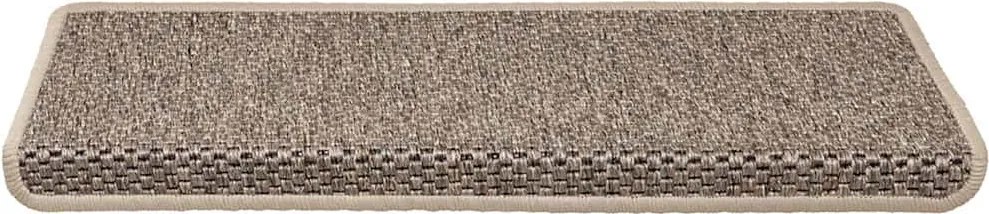Samolepící nášlapy na schody vzhled sisal 15ks 65x21x4cm béžové 326890