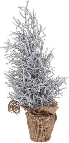 Vánoční stromek v jutě Monza 35 cm, stříbrná