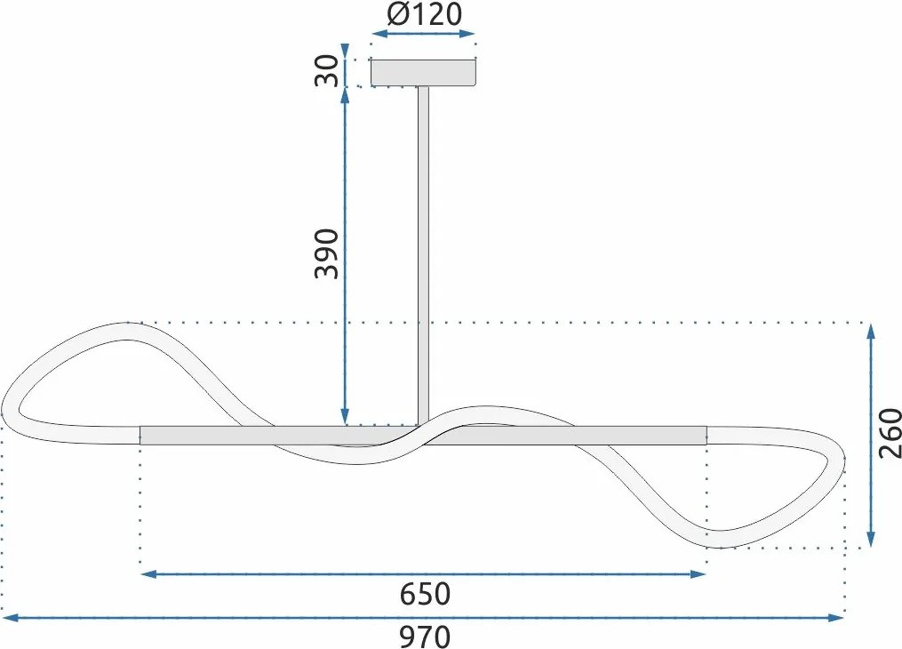 Toolight - LED závěsné svítidlo APP856-CP, černá, OSW-04031