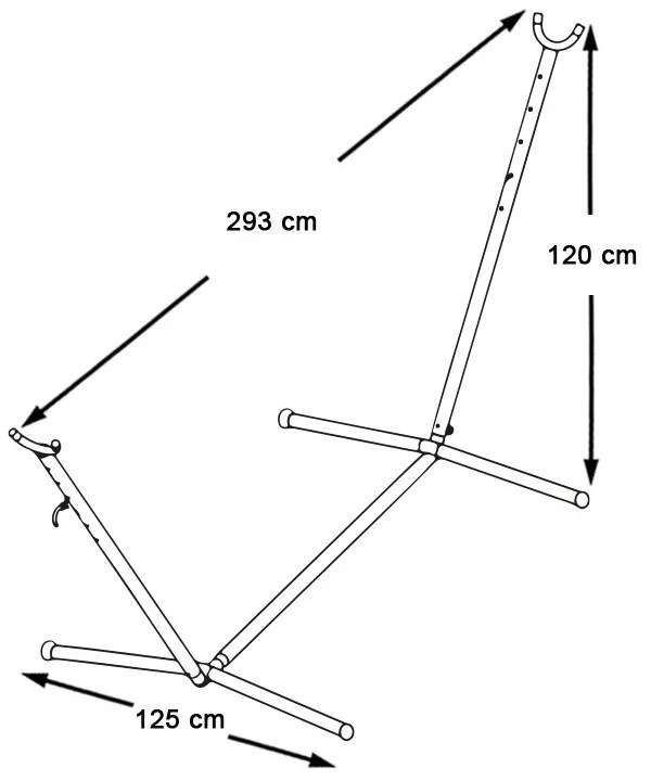 Stojan na houpací síť - kovový