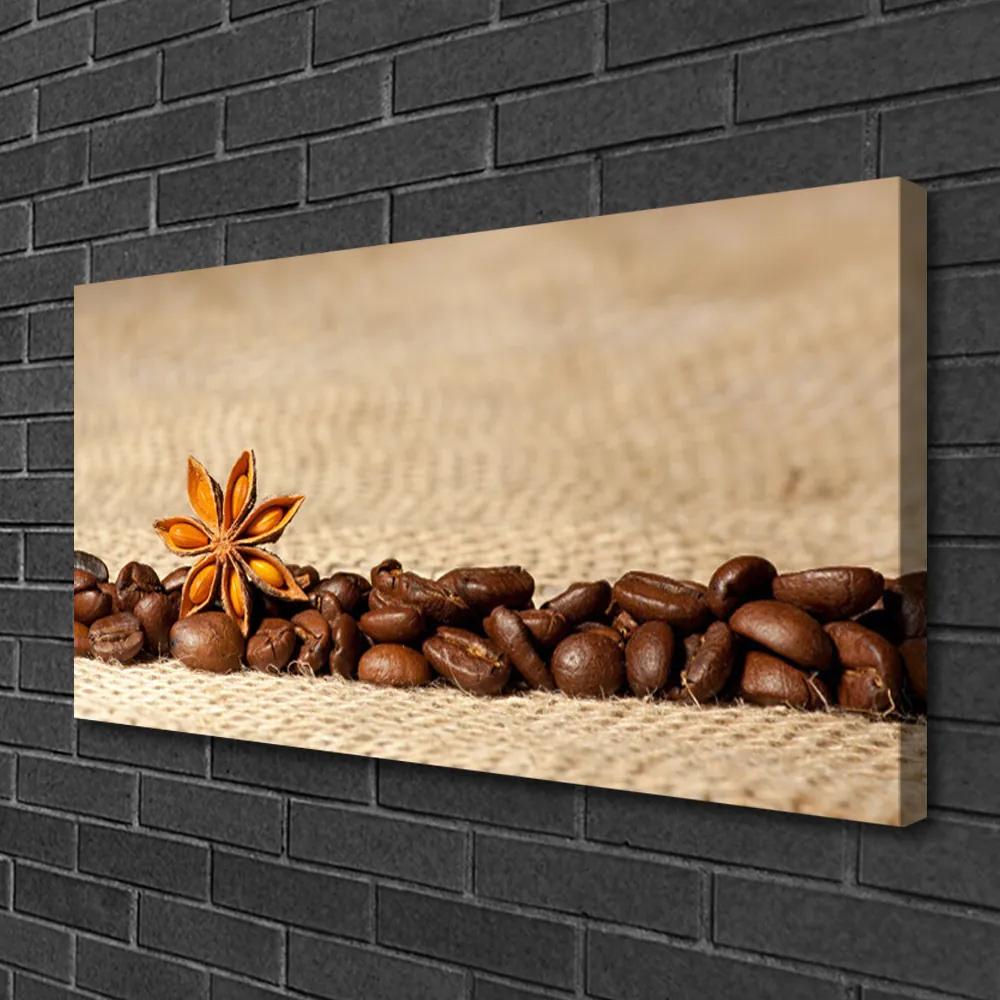 Obraz na plátně Káva Zrnka Kuchyně 120x60 cm